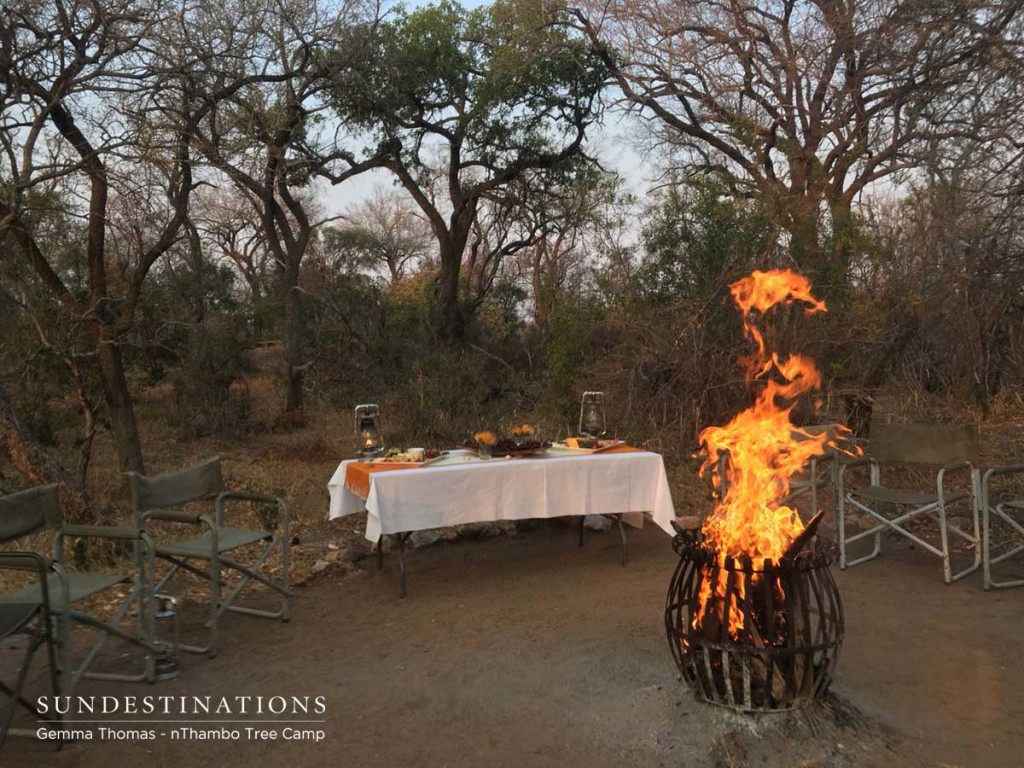 Boma and Campfire at Bush Bar - Sun Destinations Safari